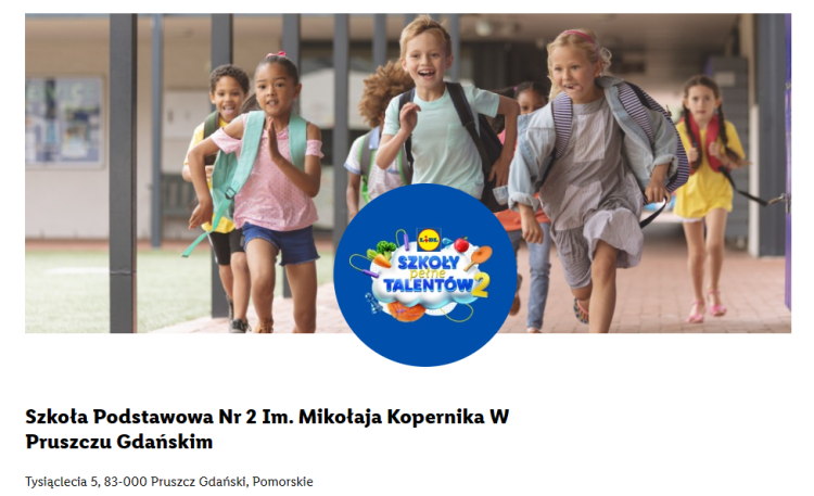 Szkoły Pełne Talentów - Szkoła Podstawowa nr 2 w Pruszczu Gdańskim